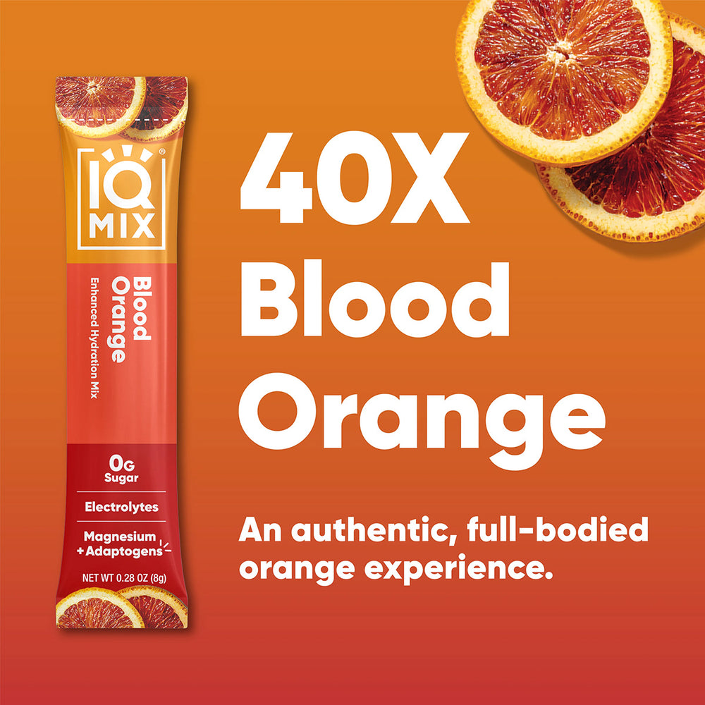 IQMIX Blood Orange Hydration Packets, Electrolyte Powder, 40-Sticks