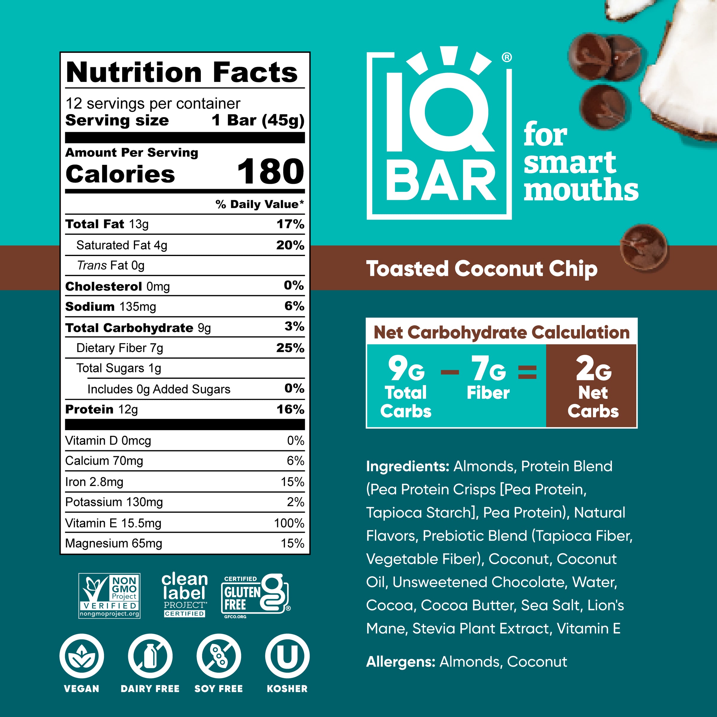 Keto Almond Butter Bars | IQBAR Plant Based Protein Bars